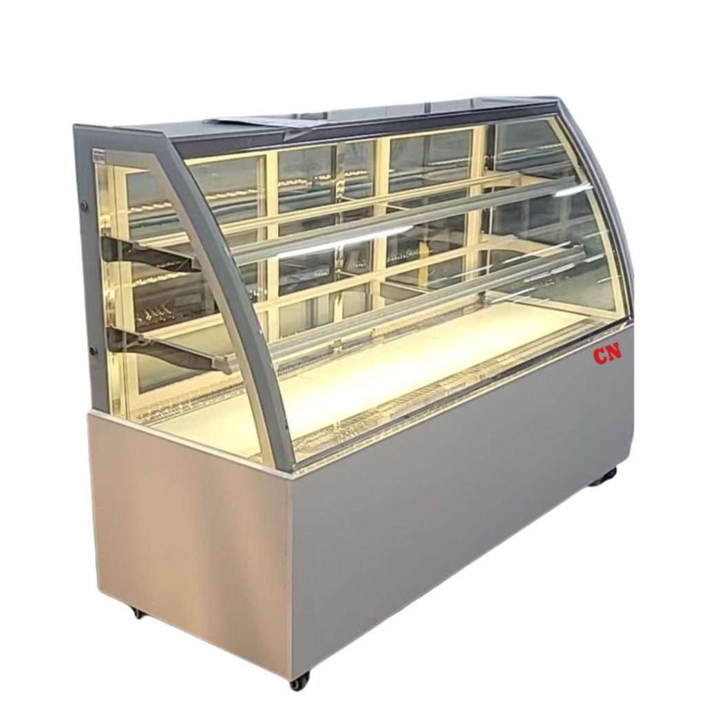 CN CURVE CHILLER SHOWCASE, 3 LAYERS, WHITE BASE, 4 FEET ~ CN-CCS1200-3L ...