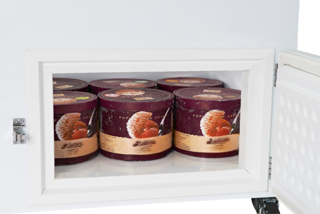 CN CURVE GLASS ICE CREAM SHOWCASE, 6*1/3 GN PAN ~ CN-ICS.CCF.6P - CN United