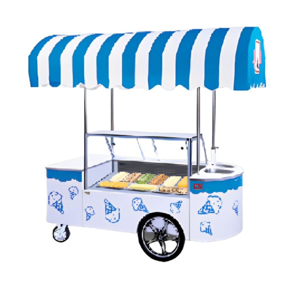 ICE CREAM CART, FLAT GLASS ~ CART-EMFG.8 - CN United